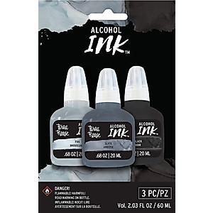 Momenta Brea Reese Alcohol Inks 20ml 3/Pkg-Fog/Slate/Black