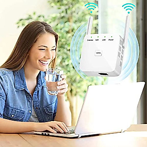 2023 Newest WiFi Extender, WiFi Repeater, Covers Up to 9860 Sq.ft and 60 Devices, Ethernet Port, Quick Setup, Home Wireless Signal Internet Booster