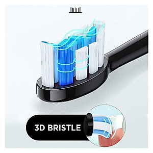 WANGZE wangzefong P11 Electric Toothbrush Replacement Brush Heads Black White Fit for Fairywill P11 T9 Character (Color : AE-PW11-2)