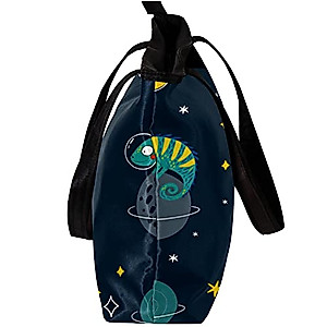 Purses for Women, Tote Bag, Handbags for Women, The Tote Bag, Universe starry sky planet alpaca animals pattern