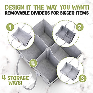 KeaBabies Portable Diaper Changing Pad and Baby Diaper Caddy Organizer - Waterproof Foldable Baby Changing Mat - Large Baby Organizer - Travel Diaper Change Mat - Diaper Organizer for Changing Table