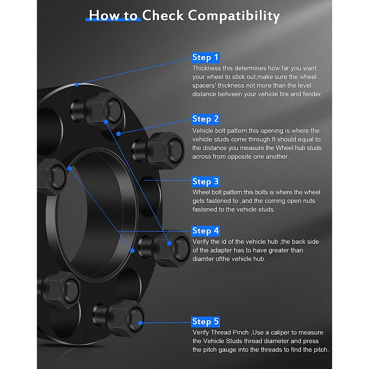 ECCPP 2" inch 6 Lug Hubcentric Wheel Spacers 6x135mm to 6x135mm 87mm CB fits for Ford Expedition for Ford for F-150 for Lincoln Navigator for Lincoln Mark LT with 14x2 Studs-2PCS