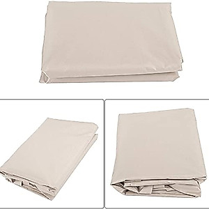 Outdoor Swing Cushion Cover Patio Swing Cushion Replacement 3 Seater Swing Seat Cushion Cover Waterproof (Beige)