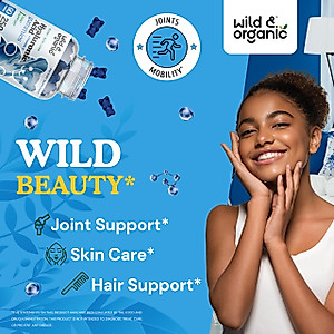 Hyaluronic Acid Gummies 250mg - Pure Hyaluronic Acid Supplements for Joints - Hair Skin and Nails Gummies w/Hyaluronic Acid Powder - Skin Supplement w/Vitamin C Hyaluronic Acid - 60 Vegan Chews