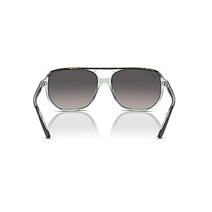 Ray-Ban RB2205 Bill One Square Sunglasses, Havana On Transparent Green/Grey Gradient Polarized, 57 mm