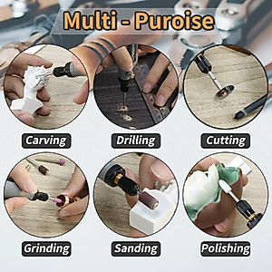 63pcs Cordless Rotary Tool, Mini Power Rotary Tool, 5-Speed and USB Charging 3.7V Rotary Tool Kit with 62 Accessories for Sanding, Polishing, Drilling, Etching, Engraving, DIY Crafts 1