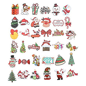 OSALADI 100pcs Notebook Stickers Holiday Xmas Stickers Planners Decals Nativity Decor DIY Laptop Sticker Diary Decorative Sticker Luggage Stickers Computer PVC Waterproof Stickers