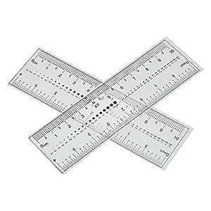 Nail Measure Ruler, 10PCS Fake Nails Measuring Rul Nail Measure Ruler, Nail Measuring Ruler Fake Measuring Ruler Professional Portable Transparent Nail Art PVC Soft Ruler for Nail