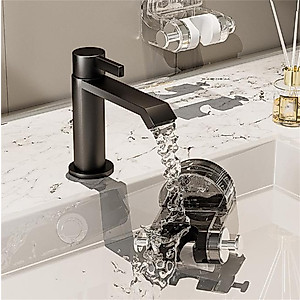 Mikylay Integrated Suction Cup Shower Rack - Adjustable Wall Mounting Shower Holder - Removable Suction Cup Shower Rack No Punching (Silver)