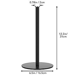 Black Paper Towel Holder Countertop - Free Standing Paper Towel Holder Stand for Kitchen Rolls, Non Slip Paper Towel Roll Holder, Modern Kitchen Countertop Organizer Fits Most Size Paper Roll