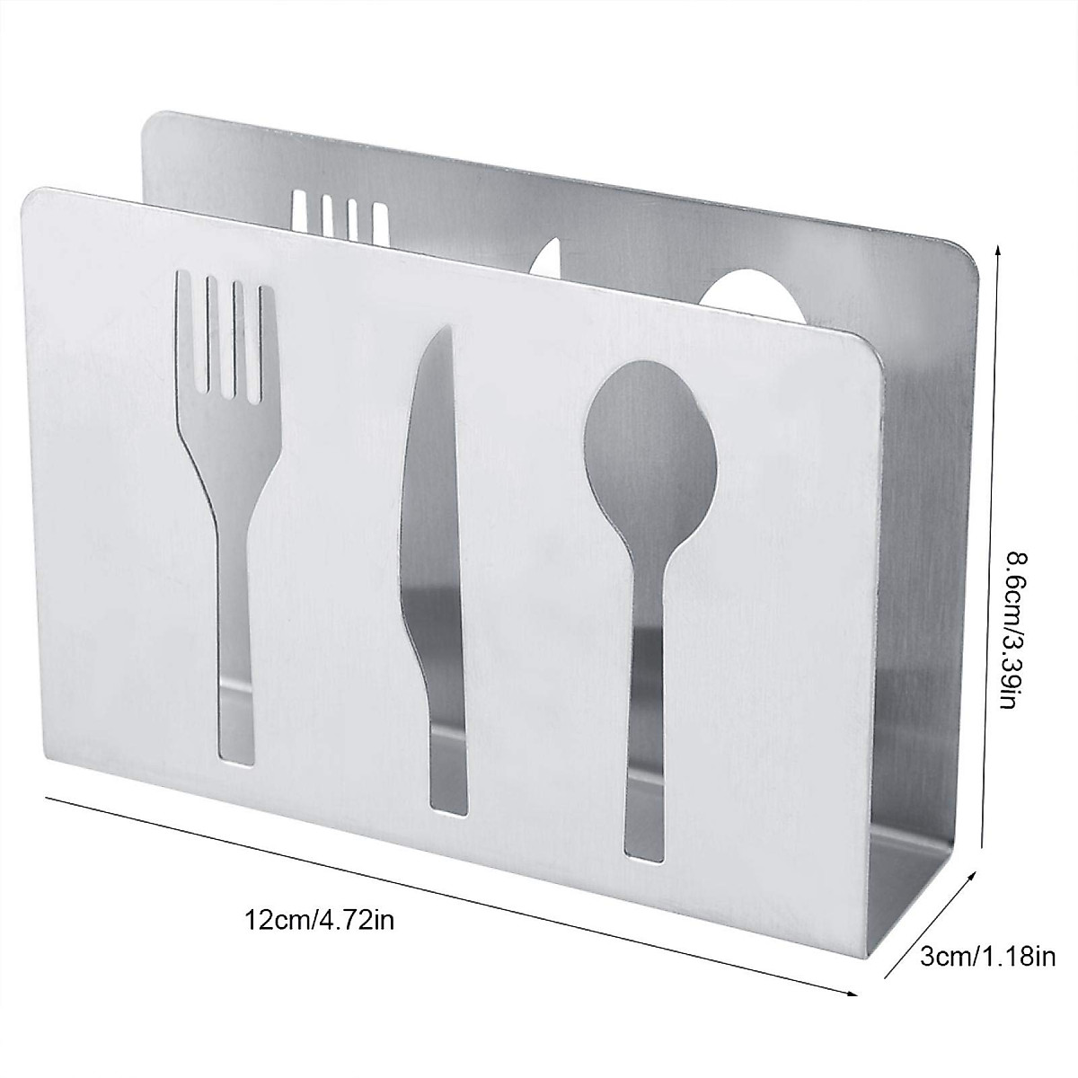 Napkin Holder, Stainless Steel Tableware Pattern Napkin Rack, Kitchen Napkin Dispenser, Modern Serviette Holder Home Bar Restaurant Table Decor