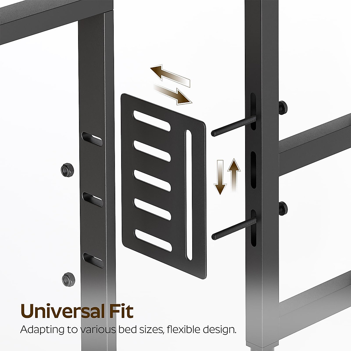 YATINEY Queen Size Headboard Only, Headboard for Queen Size Bed with Storage, Industrial Wooden Headboard with Outlet, USB and Type C Port, Adjustable Height, Sturdy and Stable, Rustic Brown and Black