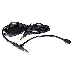 Headphone Audio Cable with Mic Boom, Inline Mute & Volume Control Converts Premium Headphones into a Gaming Headset, Great for VoIP