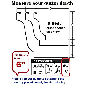 Quick Screw 6" inch Aluminum Hidden Rain Gutter Bracket Hook Clip Style Hangers with pre Inserted 3" Long ¼" hex Head self Drilling Screw (100 Per Package)