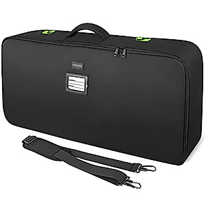 YOREPEK Padded Travel Bag Compatible with UPPAbaby RumbleSeat, Stroller Second Seat Bag for Airplane with 2 Inner Pockets, Large Storage Bag Organizer for Baby Travel Essentials, Black/Green