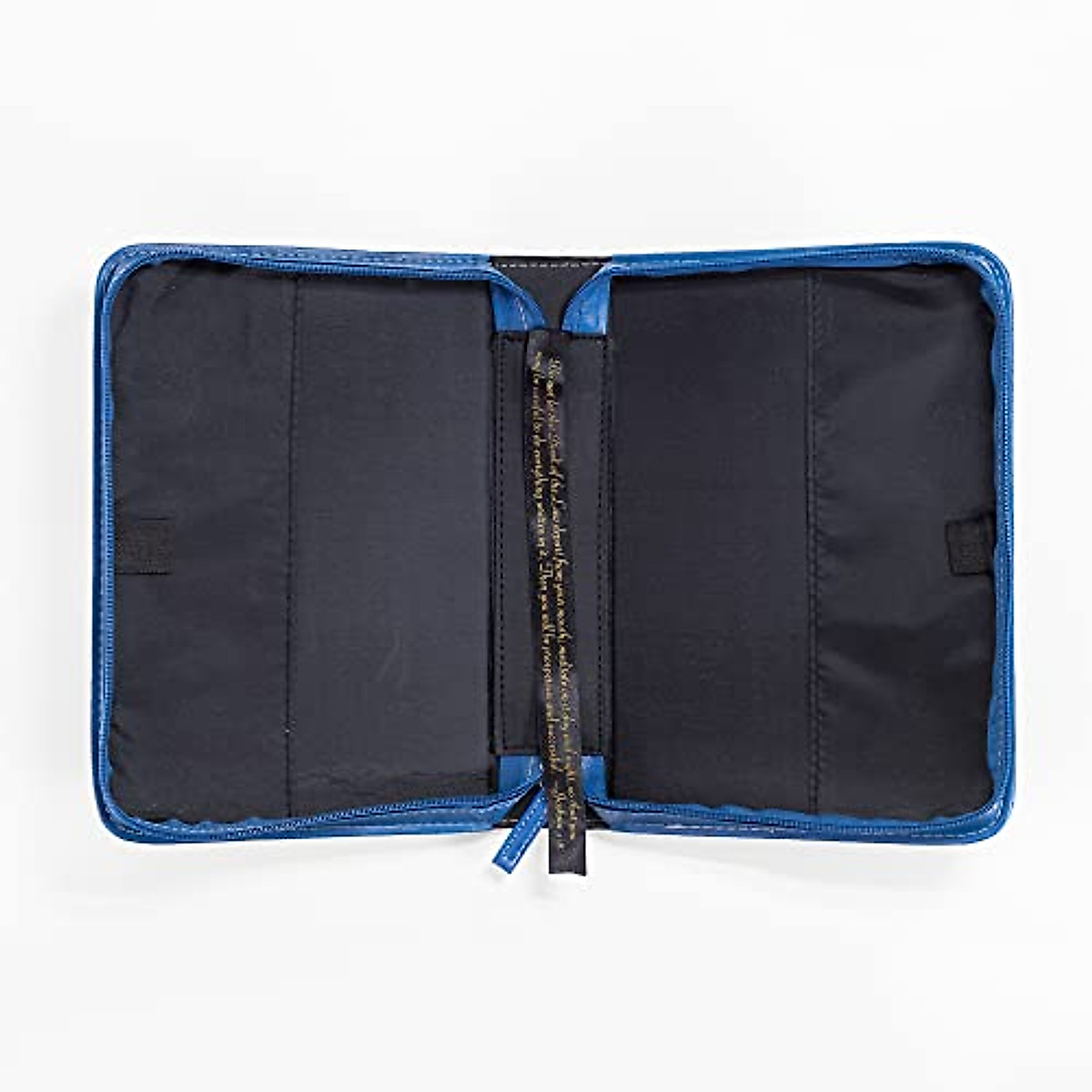 The Lord Has Done Great Things Floral Blue Medium Faux Leather Bible Cover