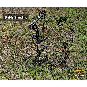 SUNYA Archery Compound Bow Stand with Flexible Clamping Jaws System