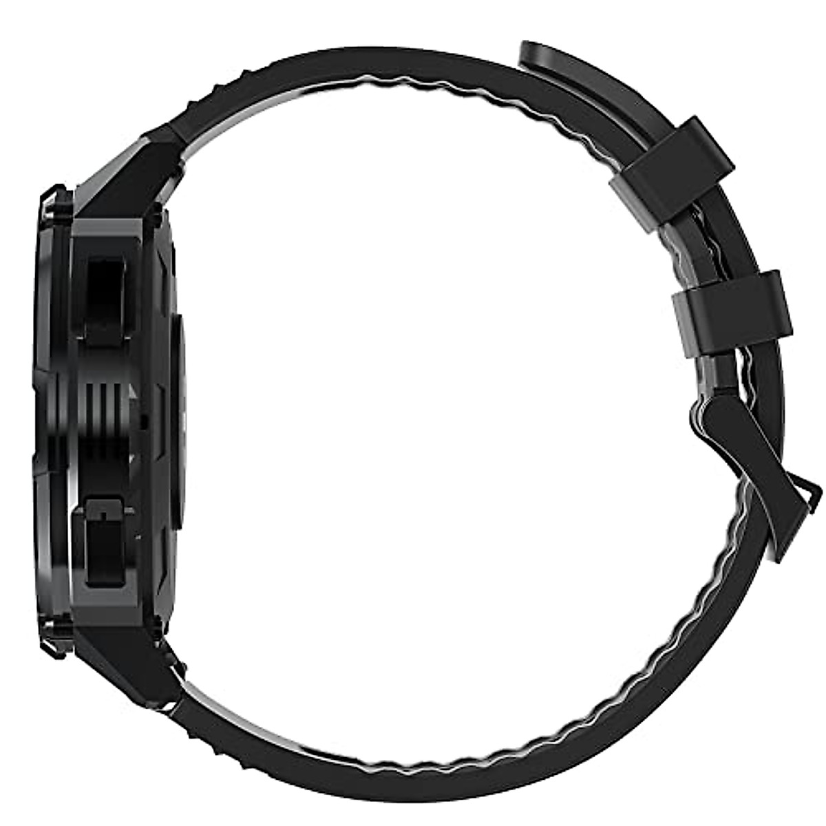 Carbinox X-Ranger Smart Watch Rugged Fitness Tracker IP69K Waterproof Compatible with Android and iOS Phone Heart Rate Sport Modes, Black, 49mm Diameter