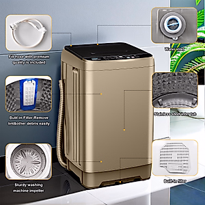 Qhou KRIB-XQB201A-GREY6 Full Automatic Washing Machine, Gold