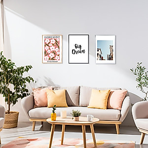 30x40 Inch Poster Frames,set of 2, Plexiglass, Matte Gold Aluminum Snap Frame, Front-loading Frame for Wall