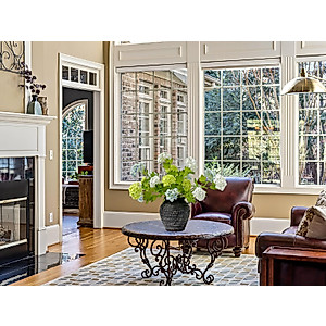 YalzoneMet 4 Pcs 26.8'' Viburnum Artificial Flower Snowball Lifelike Long Stem Real Touch White Small Hydrangea Latex Flower for Home Christmas Decoration Table Centerpieces Floral Arrangements