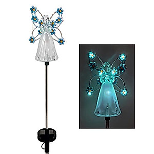 RYGRZJ LED Solar Angel Garden Light Outdoor Waterproof Lawn Lamp Decorative Landscape Yard Lamp Garden for Pathway L9S4 Patio Cemetery