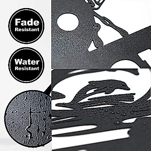 Lymnaraa Deer And Mountain Forest Metal Wall Art Custom Name Sign Outdoor Decor Deer Hunting Metal Wall Hanging Decor Personalized Gift for Family Friend Anniversary Wedding Gift