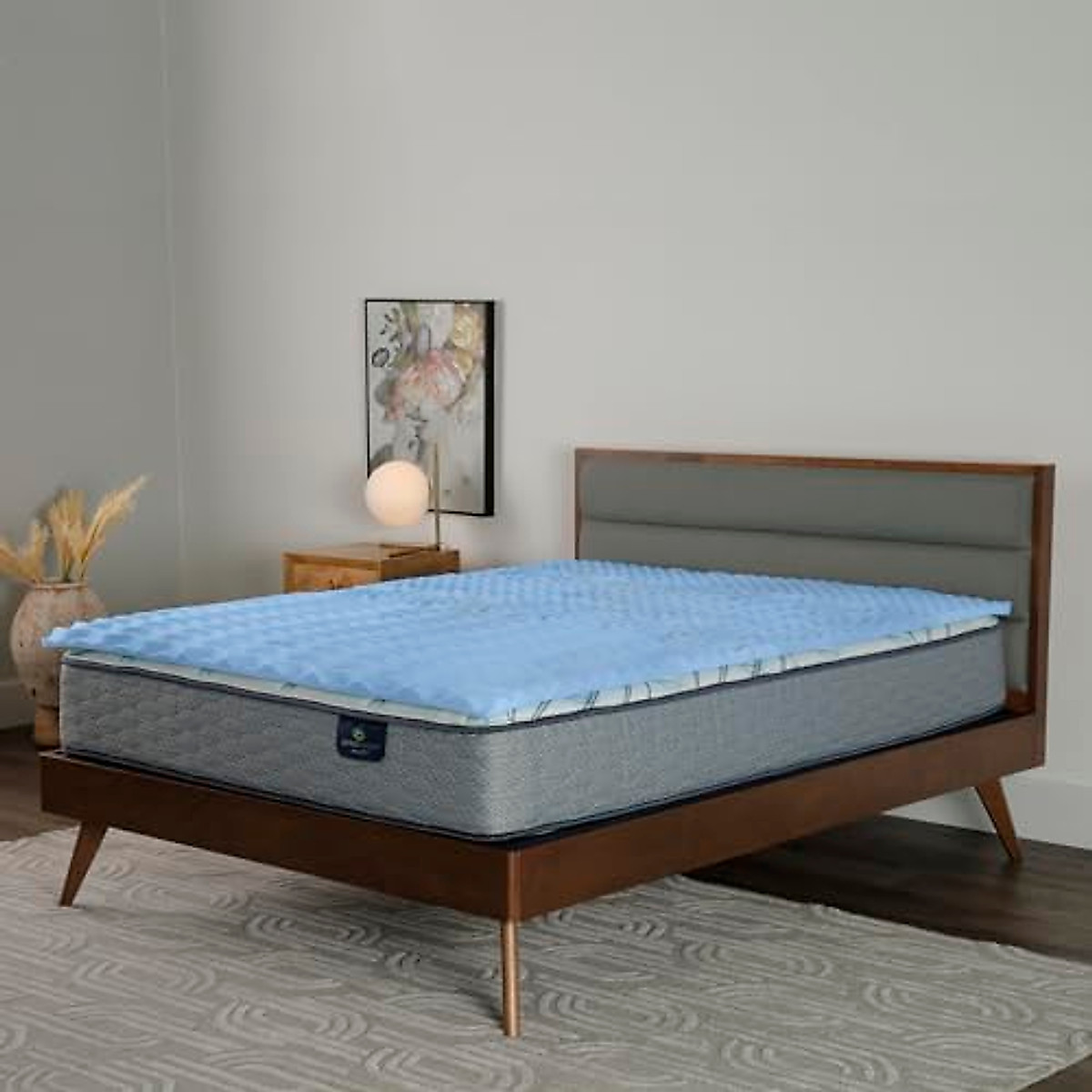 Serta Comfort Zone Cooling Memory Foam Mattress Topper, 1.5 Inch, Full