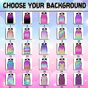 InterestPrint Personalized Back to School Backpack for Girls Custom Princess School Backpack Bags for Daughter Customized Book Bags for Kids Girls