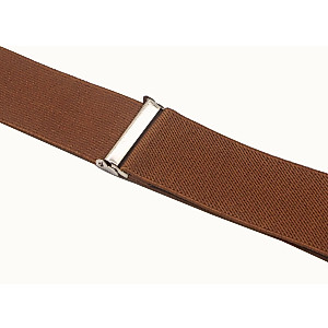 Cedrainy Adjustable Elastic Suspenders for Men's and Women's with X Back Suspenders for Casual & Formal(Coffe)