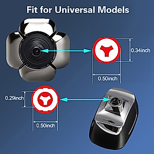 Men's Electric Shavers Replacement Heads 9 Blades Head Replaceable Alternate Floating Washable Electric Razor Shaver Head（Silver）