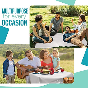 Premium Quality Plastic Table Cover Banquet Rolls 40" X 300' (White)