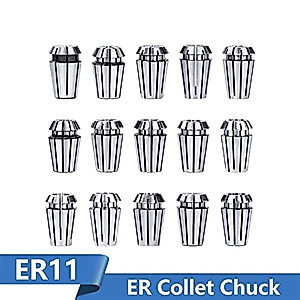 GRUNI ER11 Collet Chuck 1-7mm 1/4 1/8 AA 0.008mm High Accuracy ER Spring Collet for Bit Milling Clamping Holder 1Pcs (Size : ER11 1.5m)