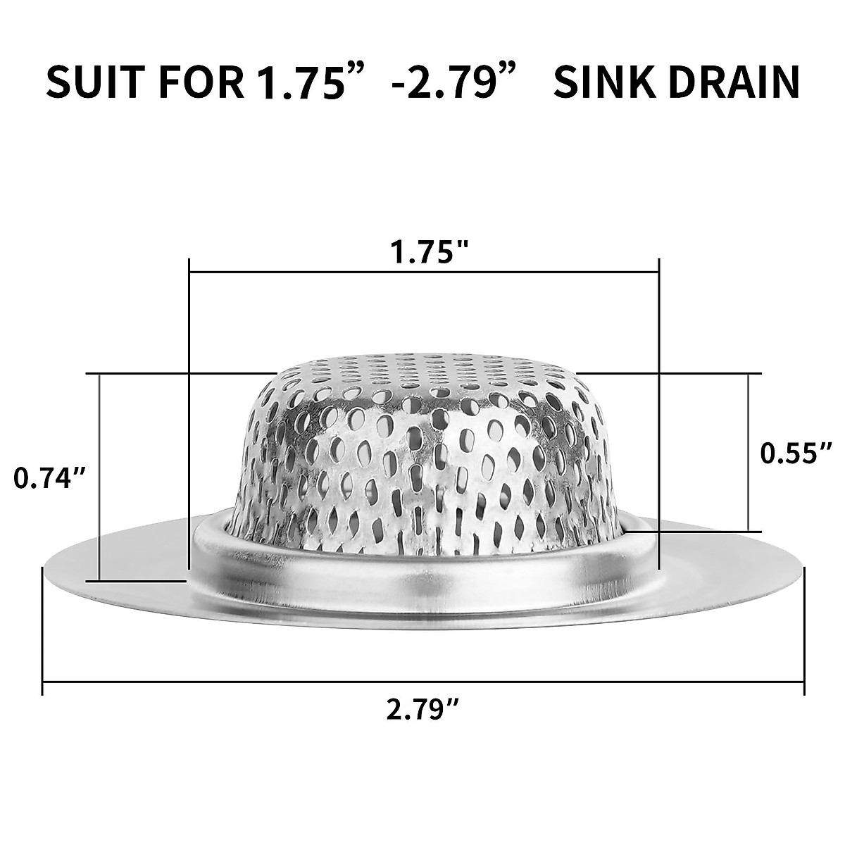 Ohtomber 2PCS Bathtub Drain Strainer and Shower Drain Hair Catcher