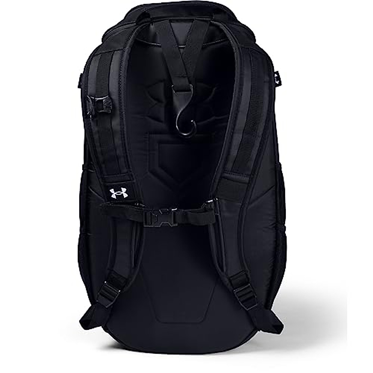 Under Armour mens Yard Baseball Backpack , Black (001)/White , One Size