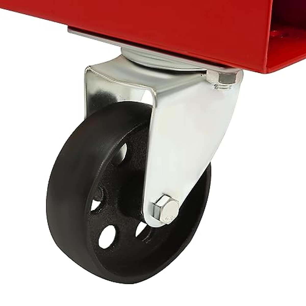 KarweuSu Engine Stand, Auto Repair Rebuild Steel, Cast Iron Folding Motor Hoist, Dolly Mover Jack with 360 Degree Rotating Head and Extra Tool Storage Tray for Vehicle Maintenance (Red - 1250LBS)