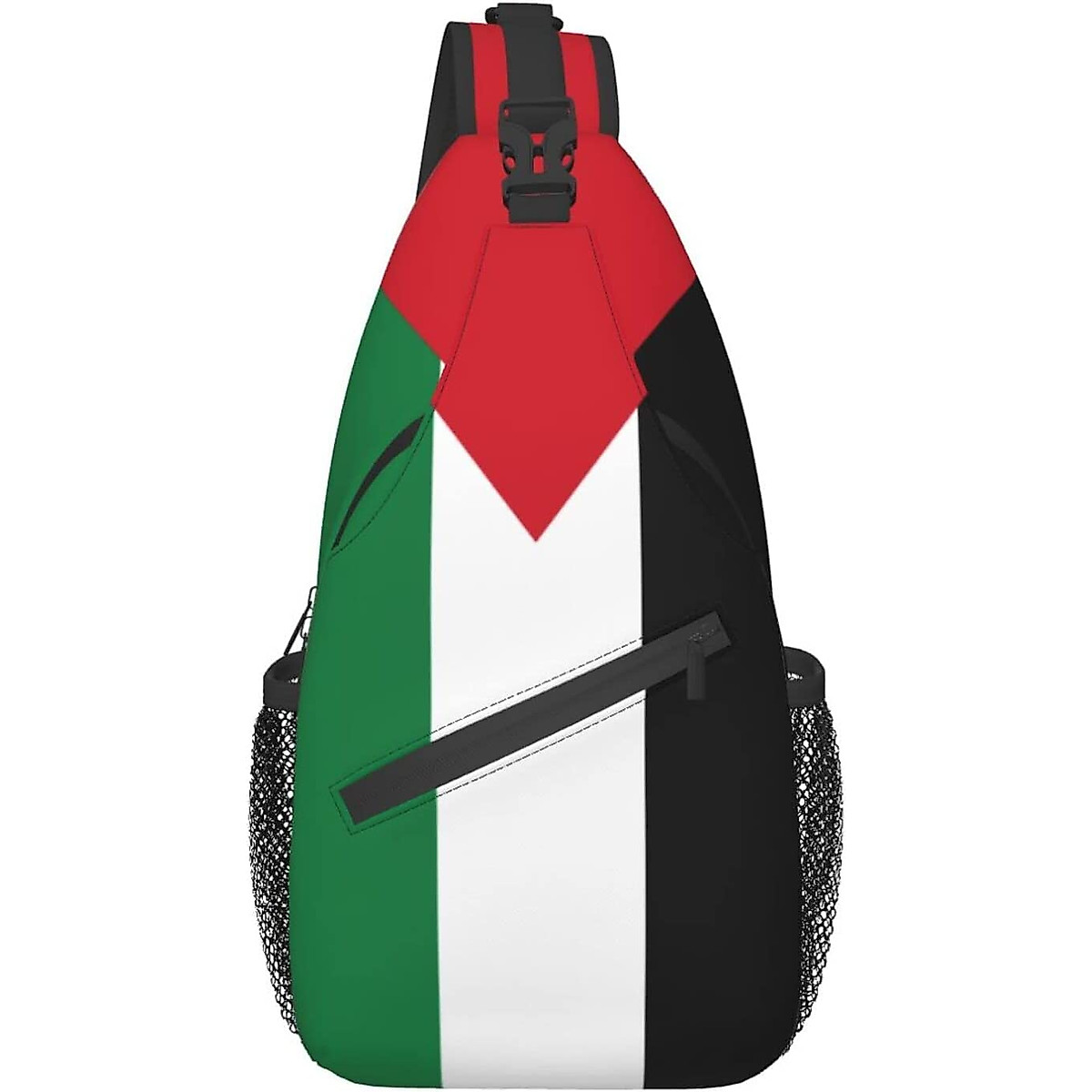 Flag of Palestine Sling Backpack Crossbody Chest Bag Daypack for Hiking Travel