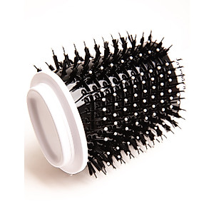 Trademark Beauty Hair Dryer Brush in One, Blow Dryer Brush, Wet and Dry Hair, Anti-Frizz Ions, Smooths, Ceramic, Creates Volume, All Hair Types - White