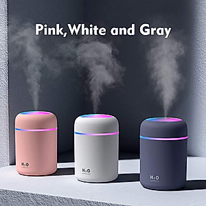 Colorful Cool Mini Humidifier, Essential Oil Diffuser, Aroma Essential USB Personal Desktop Humidifier for Car, Office Room, Bedroom etc,2 Adjustable Mist Modes (Navy Blue)
