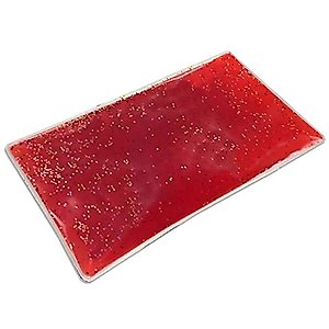 Skil-Care Weighted Rectangular Gel Lap Pad, 3 Pound Sensory Stimulation for Calming and Soothing Adults and Children, Red