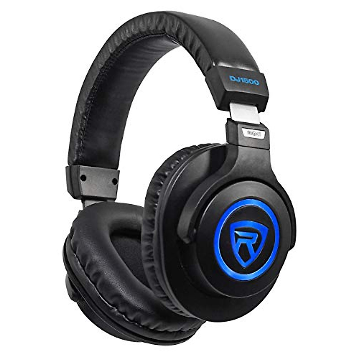 Rockville DJ Headphones w/Detachable Coil Cable, Case+Extra Ear Pad (DJ1500)
