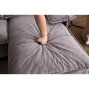 Symmetrical U Shaped Modular Sectional Sofa Cloud Couch, 6 Seater Oversized Convertible Sleeper Couch with Double Chaise & Memory Foam, Deep Seat Corner Sofa&Couches for Living Room Office