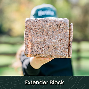Beuta Sandstone Extender Block – Landscape Edging for Lawn & Garden, Easy No Dig Installation and Connects to Other Beuta Blocks, Heavy Duty Composite Resin Flex Wall Stone - 1 pc.