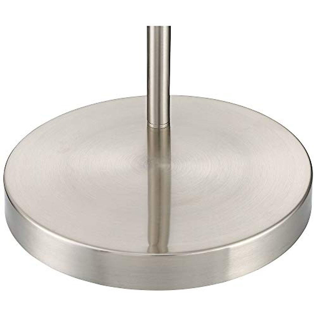 360 Lighting Cora Modern Arched Task Floor Lamp Standing 72" Tall Brushed Nickel Silver Off White Linen Fabric Drum Shade for Living Room Reading House Bedroom Home Decor