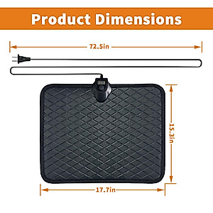 MAXCOM Heated Floor Mat - Under Desk for Foot Warmer - Winter 55W & 110V Electric Heating Pad with 8 Temperature & Auto Shut-Off After 3 Hours - Energy-Saving - Heated Feet Rest for Home Office Desk