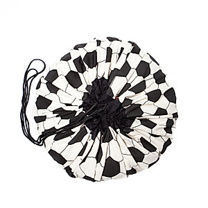 Play & Go Drawstring Play Mat Storage Bag for Children - Kids Toy Storage Organizer - Drawstring Toy Bag - Large 55" Play Mat for Toddlers Toys and Bag for Storage - Football
