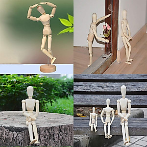 Artist Wooden Manikin Mannequin Sketching Lay Figure Drawing Model Aid Human Figure Artist Draw Painting Model Mannequin Jointed Doll for Art Drawing Human Figures