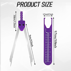 EKG Caliper ECG Caliper Electrocardiogram Divider for Nursing，Electrocardiographs Measuring Tool for Doctors, Nurses, Medical Student - Purple