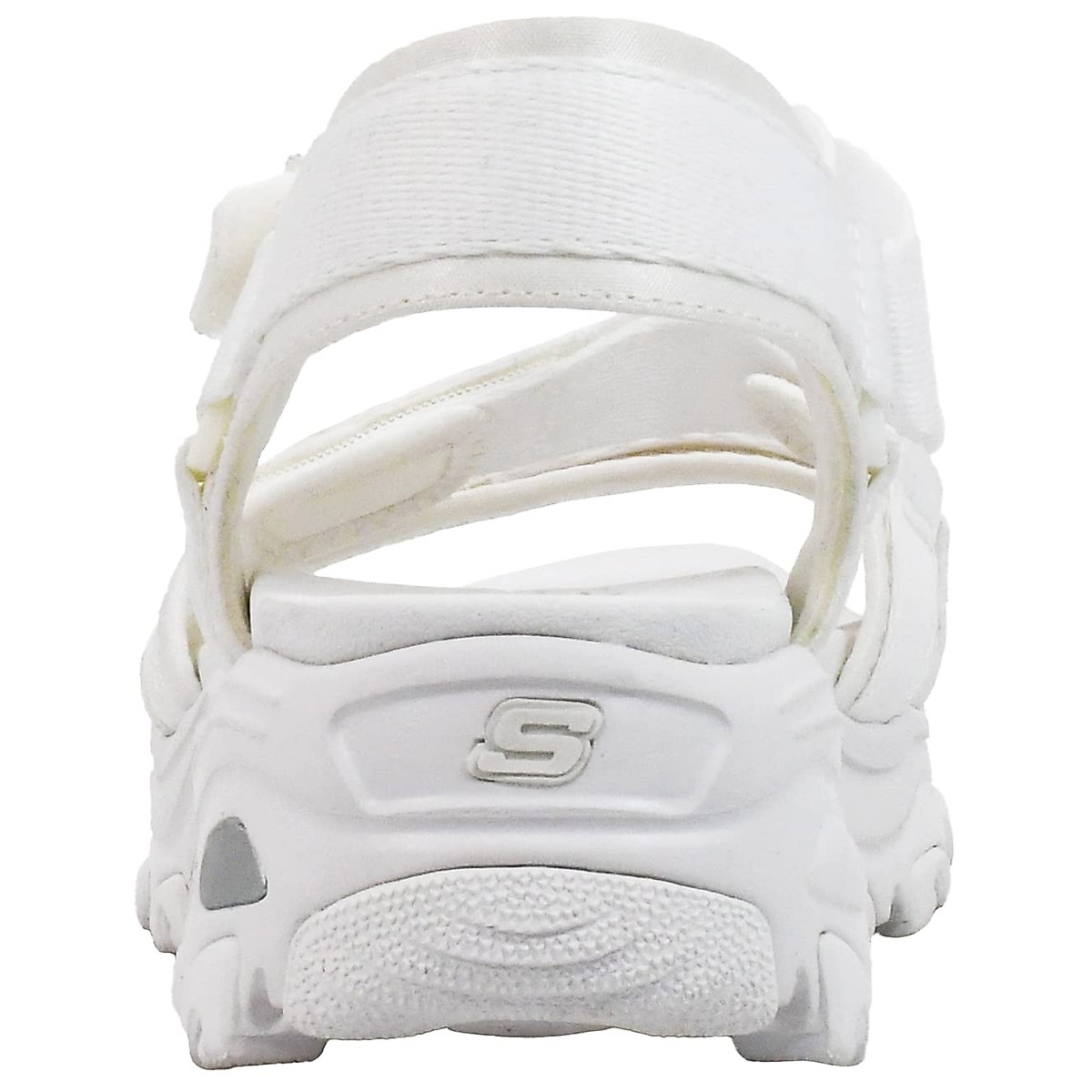 Skechers Women's D-Lites-Fresh Catch Sport Sandal White 10