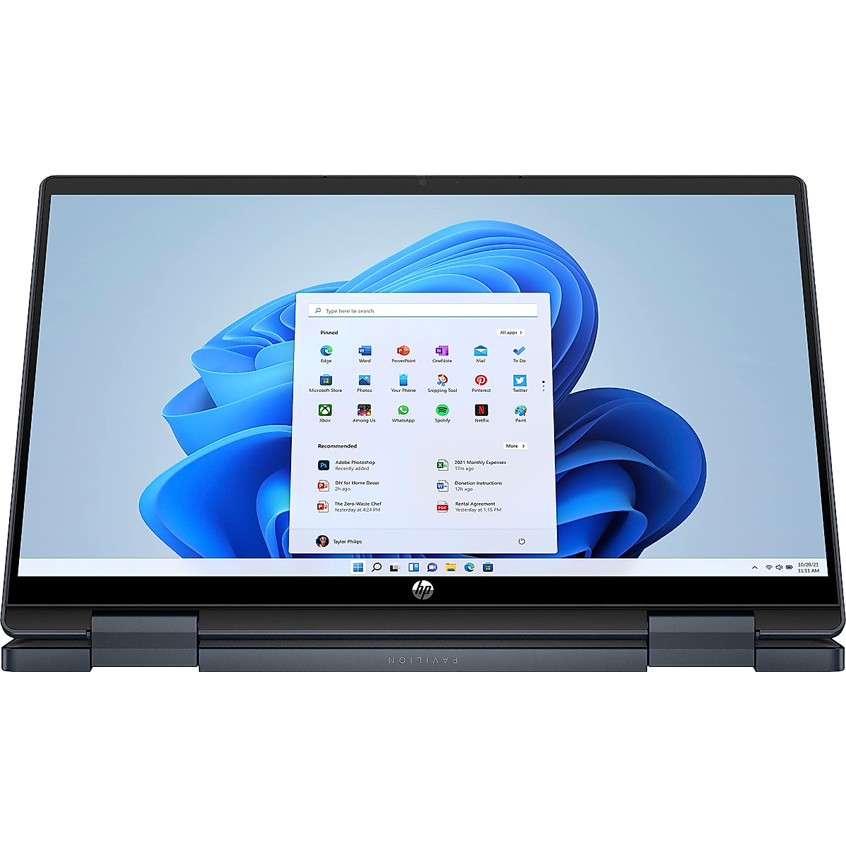 HP Pavilion 2-in-1 14" FHD IPS Touch-Screen Laptop | 12th Generation Intel Core i3-1215U | Windows 11 Home in S Mode | Blue | with USB3.0 HUB Bundle (Blue, 8GB RAM | 1TB SSD)